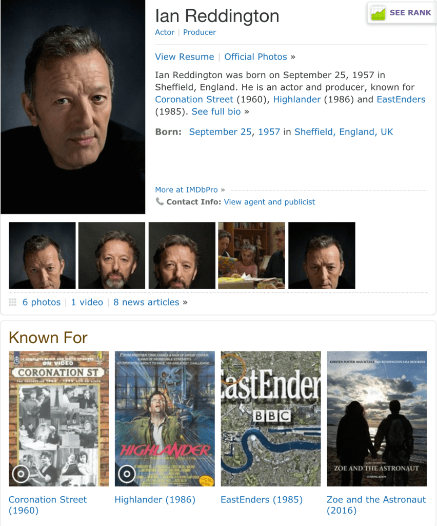 Ian Reddington signs with International Artists Management ...